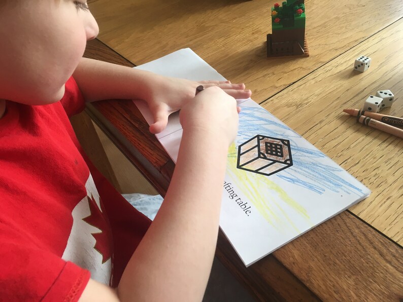Minecraft Counting Coloring Book - Etsy