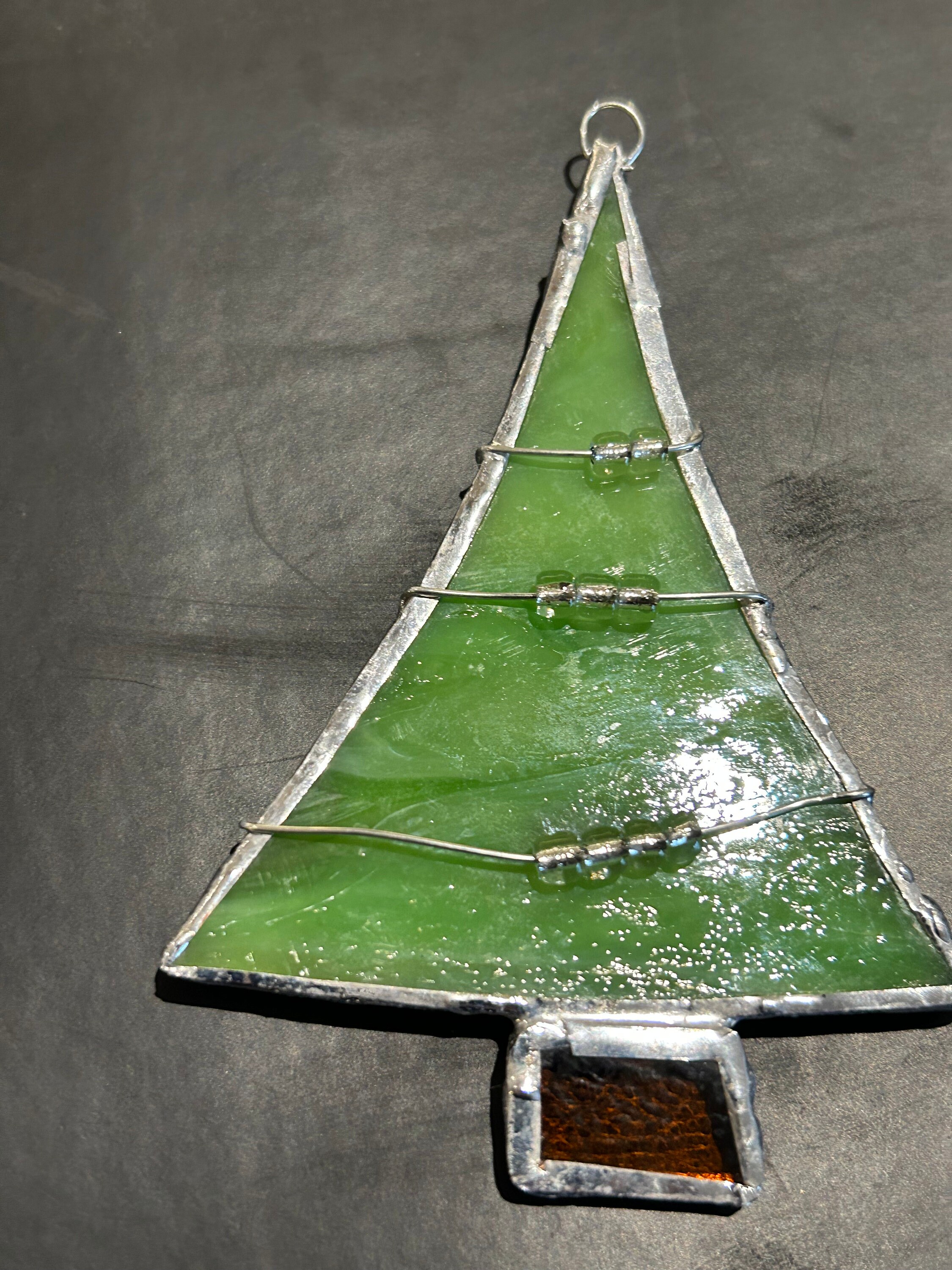 Handmade Stained Glass Tree Ornament - Etsy