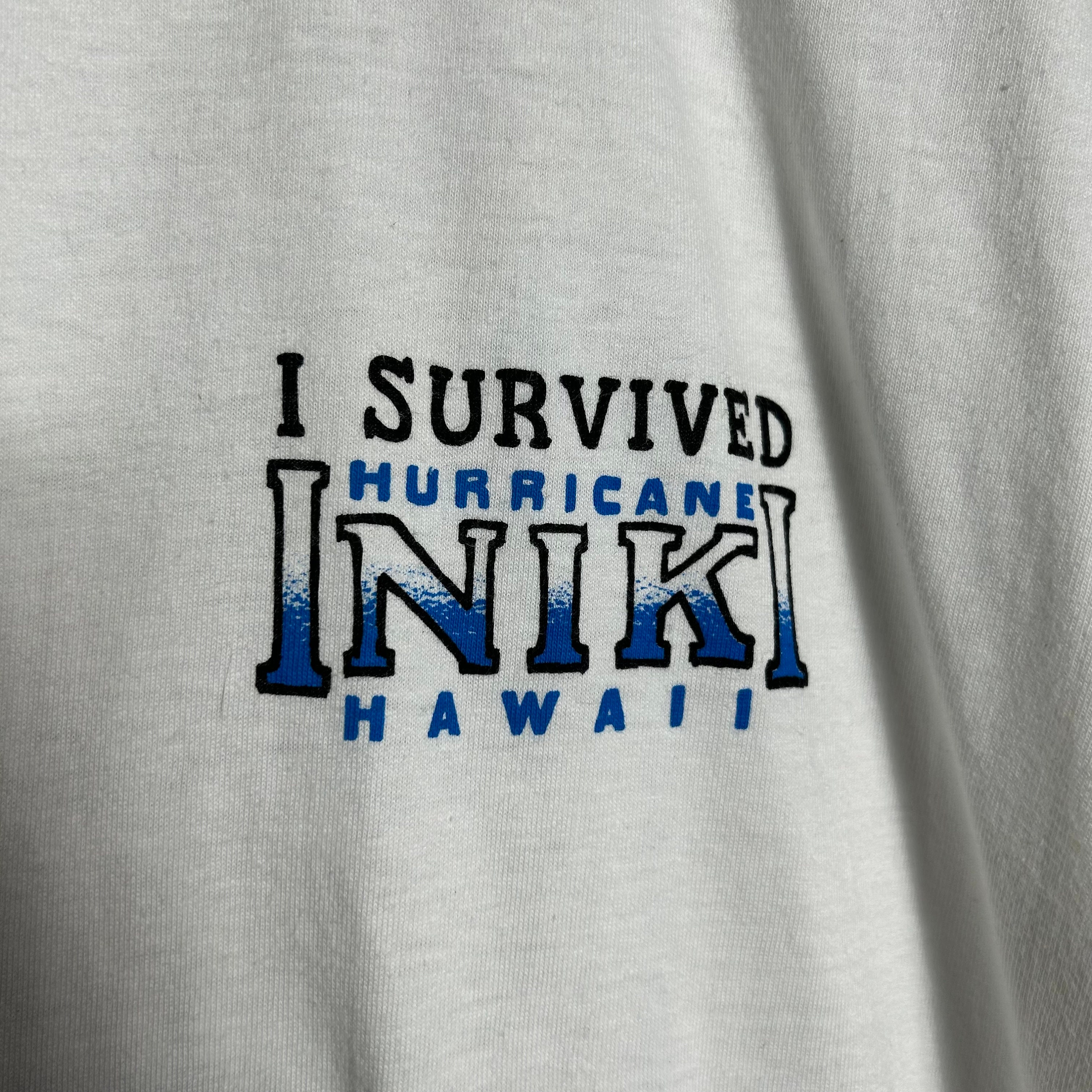 Vintage I Survived Hurricane INIKI Hawaii T-shirt - Etsy