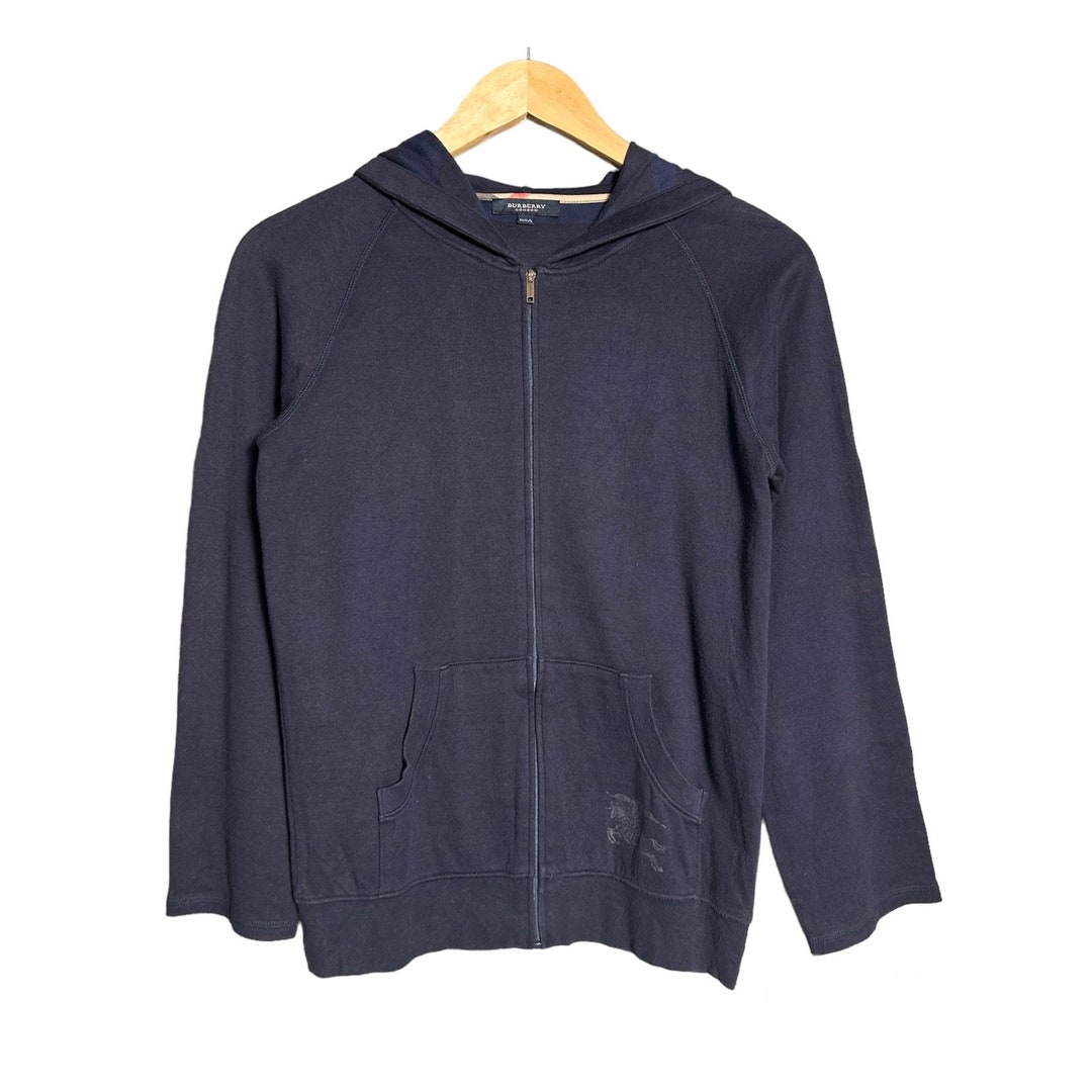 Burberry Logo Zipper Hoodie Sweatshirt - Etsy