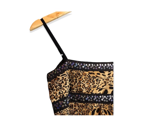 Christian Dior Vintage Leopard 90s Spaghetti Strap Dr… - Gem