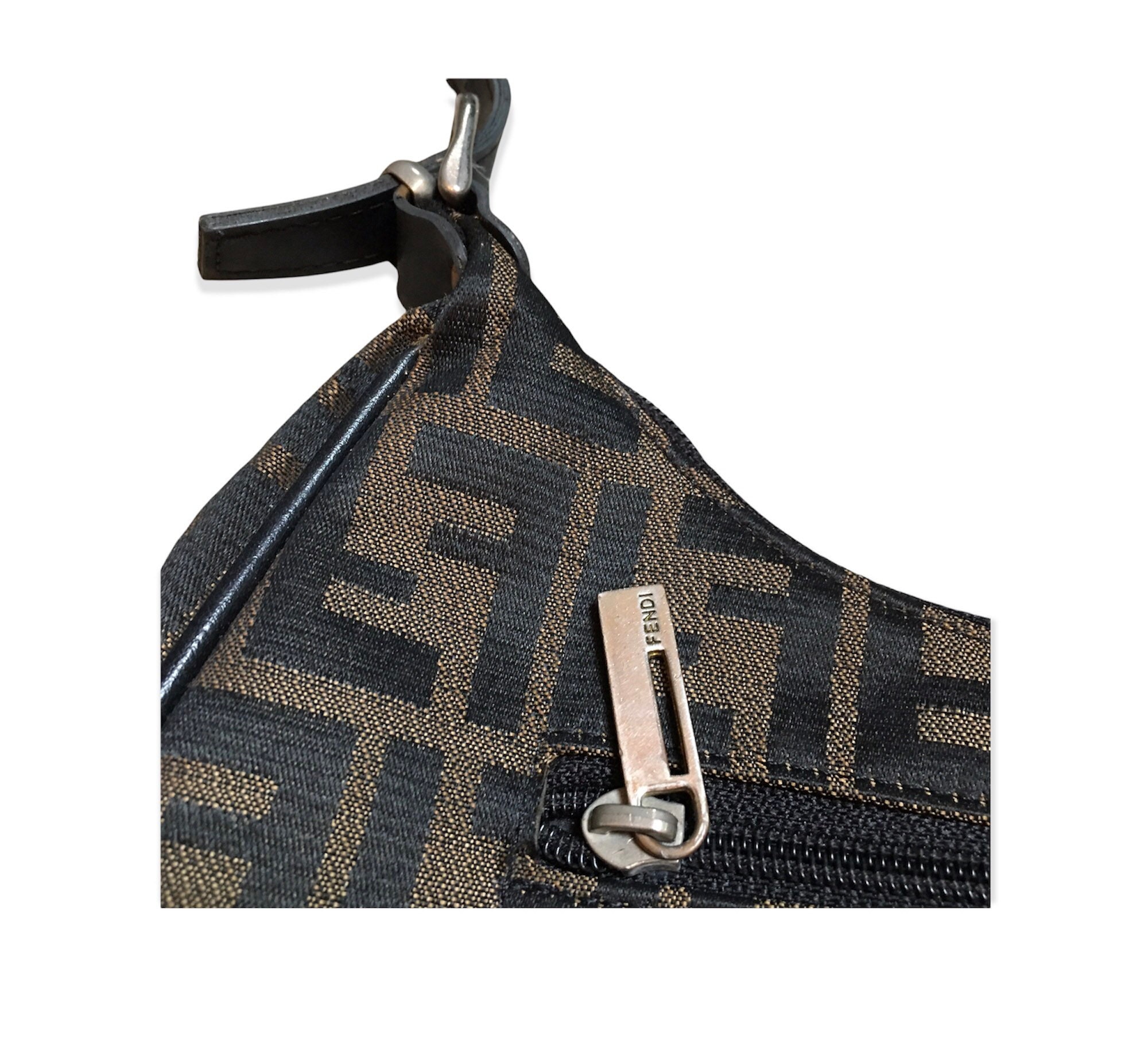 Fendi FF Monogram Zucca Vintage Sling Shoulder Bag/handle Fendi FF Monogram Zucca Vintage Sling Shoulder Bag/handle