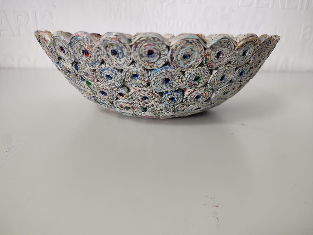 Bowl Made of Magazines 23 Cm Diameter - Etsy Canada