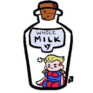 Tiny Milk Loving Supervillain Sticker - Etsy
