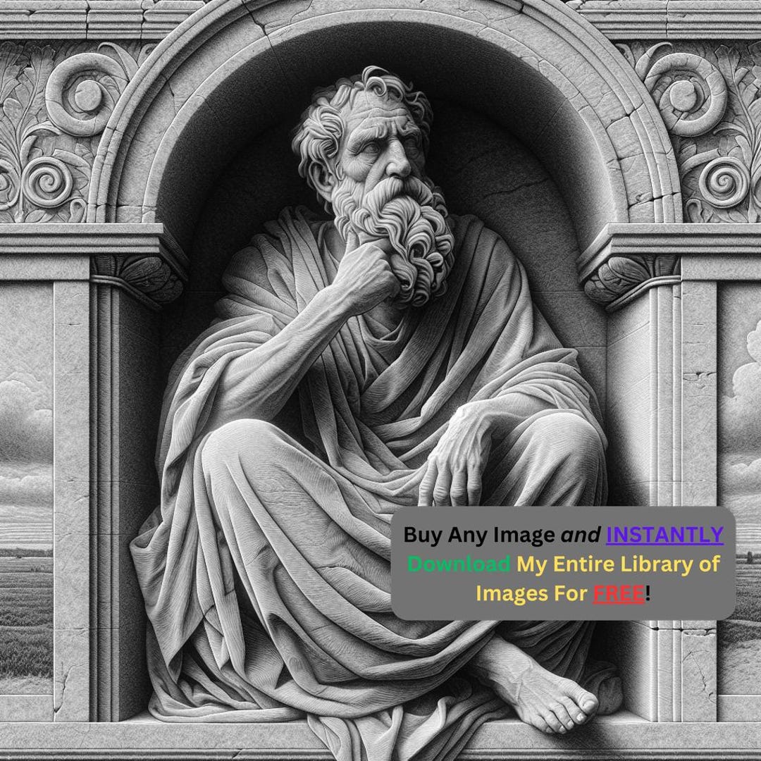 Renaissance Philosopher Image Laser Cut Burn File | Ornate Archway ...