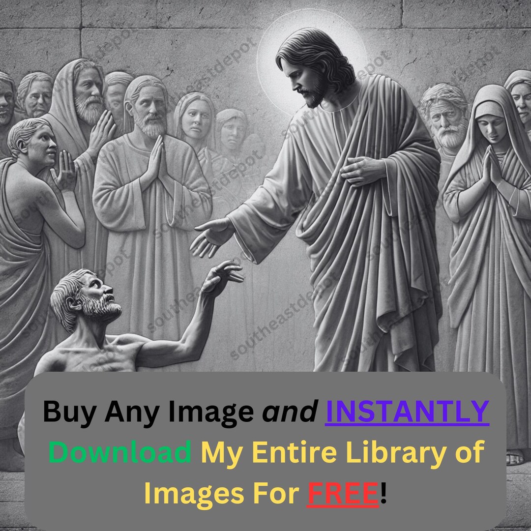Jesus Heal Lame Man Image Laser Burn File | Religious Biblical Miracle ...