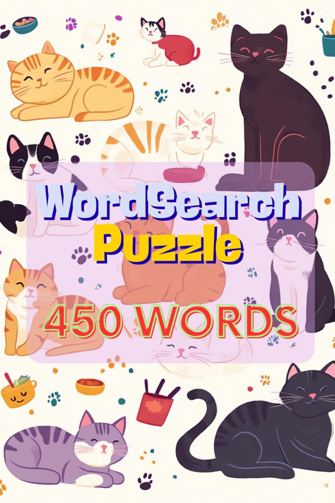 Ultimate Cat Word Search Puzzle | 450 Words Breeds Traits Behavior ...