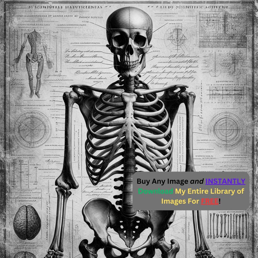 Human Bone Skeletal System Image Laser Cut Burn File | Scientific ...