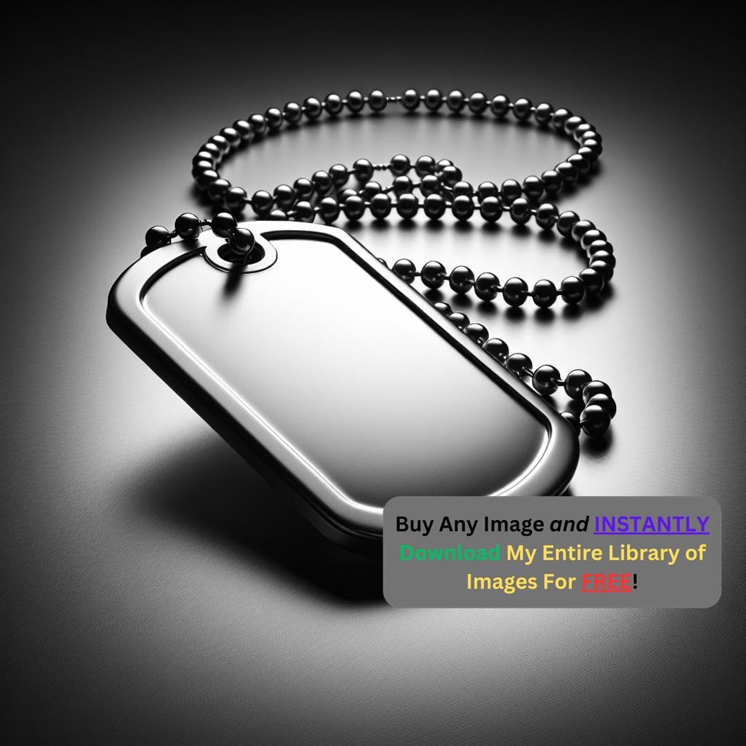 Dog Tags US Image Laser Cut Burn File | USA Silver Metallic Chain ...
