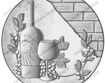 Digital Design File Wine Bottle Sign Glowforge Laser Ready Engrave SVG ...