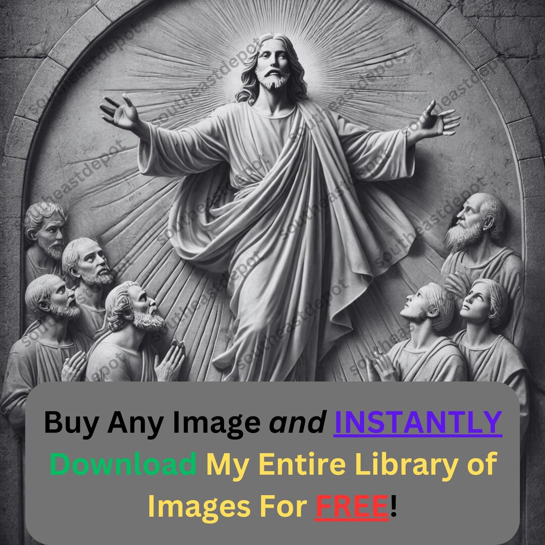 Jesus Ascension Image Laser Ready Burn File | Religious Resurrection ...