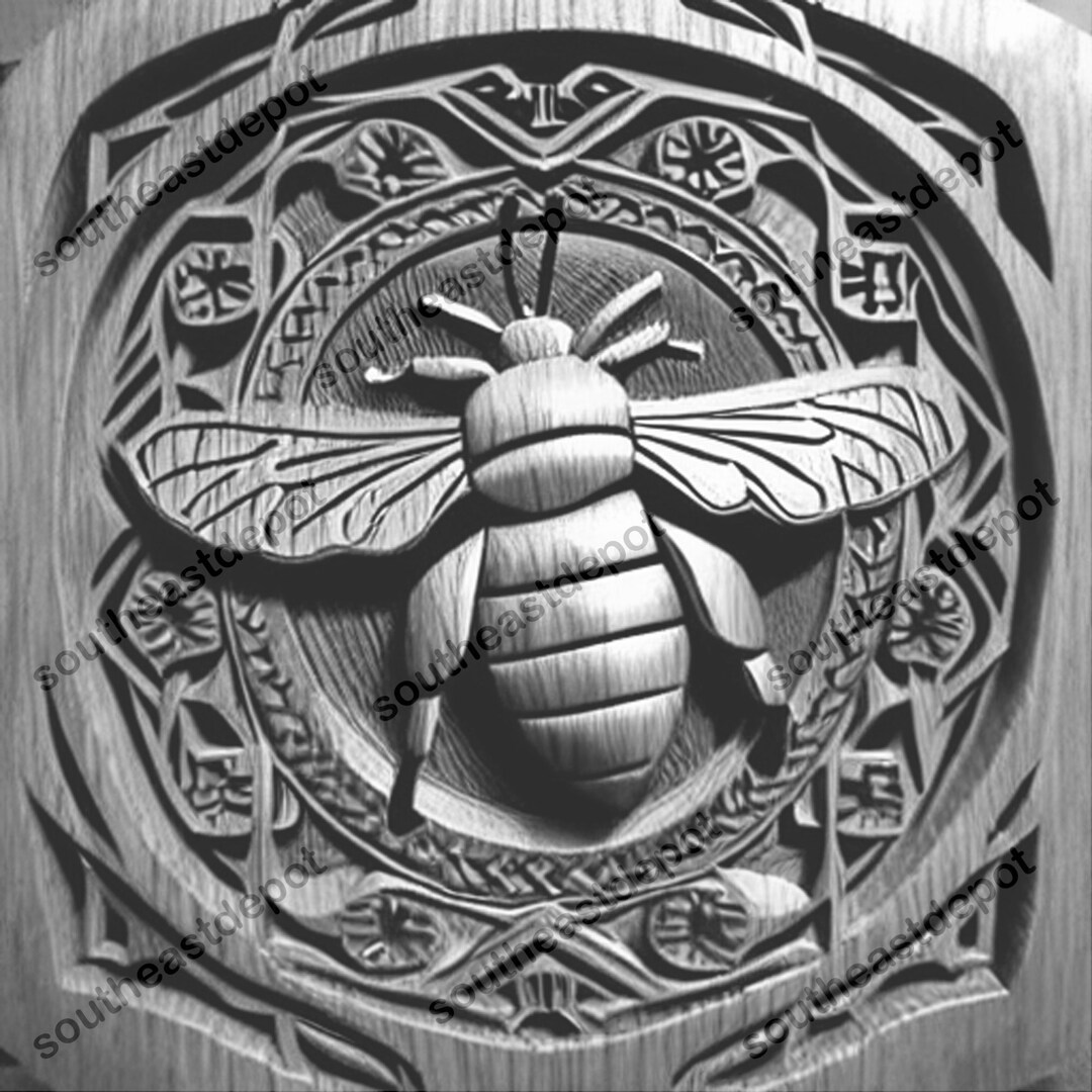 Digital Design File Bee Carving 3 Glowforge Lightburn Laser Ready ...