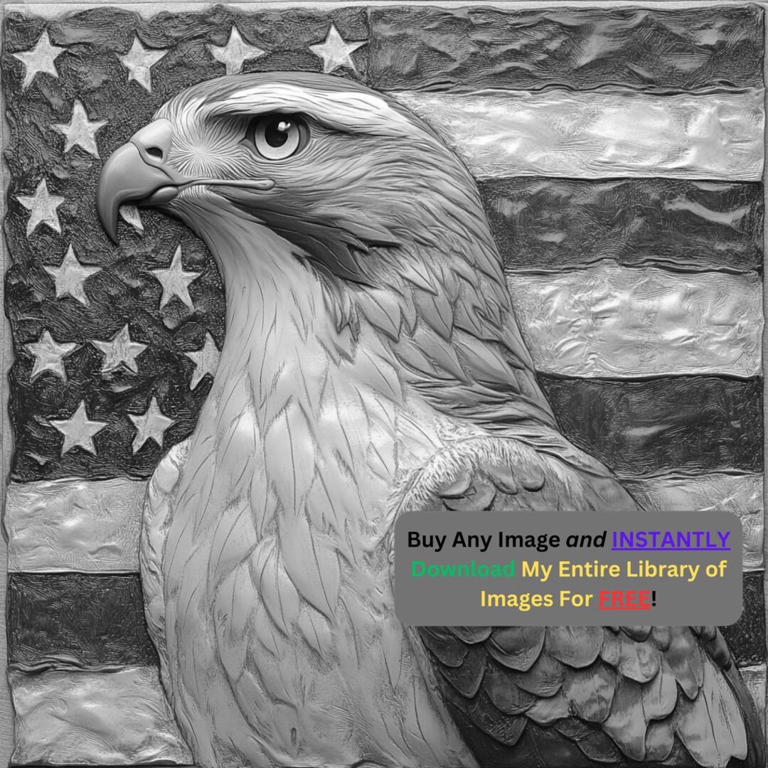 Hawk Image Laser Cut Burn File | Patriotic Feathers and USA Flag ...