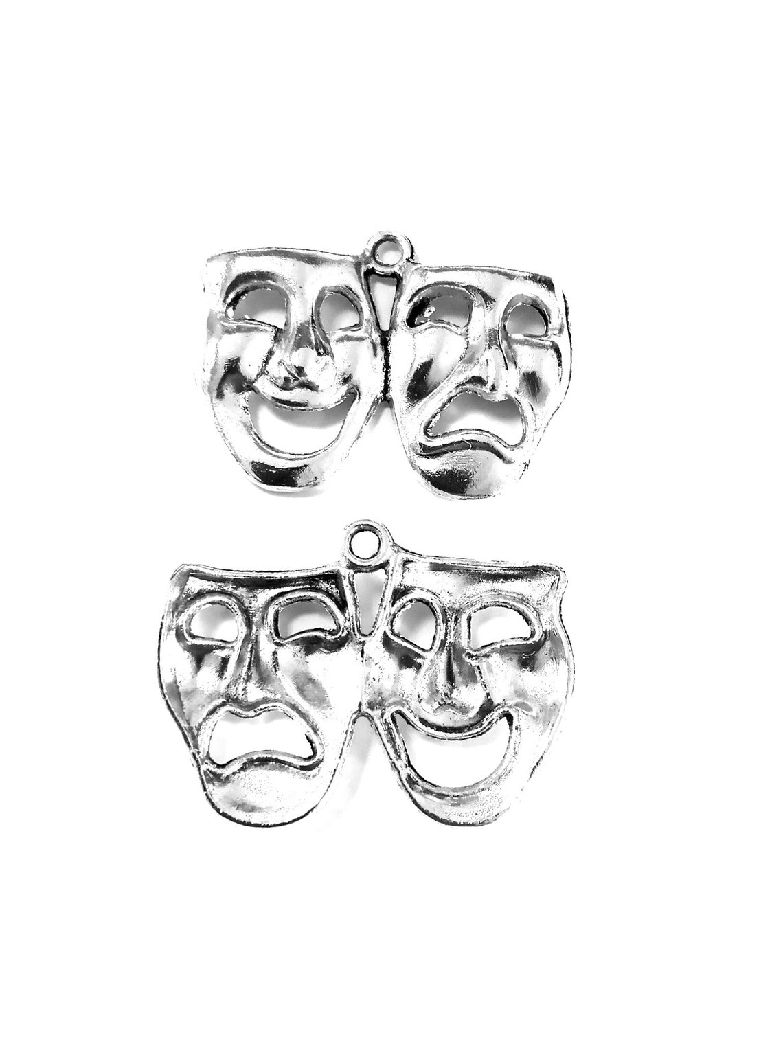 10pcs Laughing and Crying Masks Charms Pendant31x23mm | Etsy