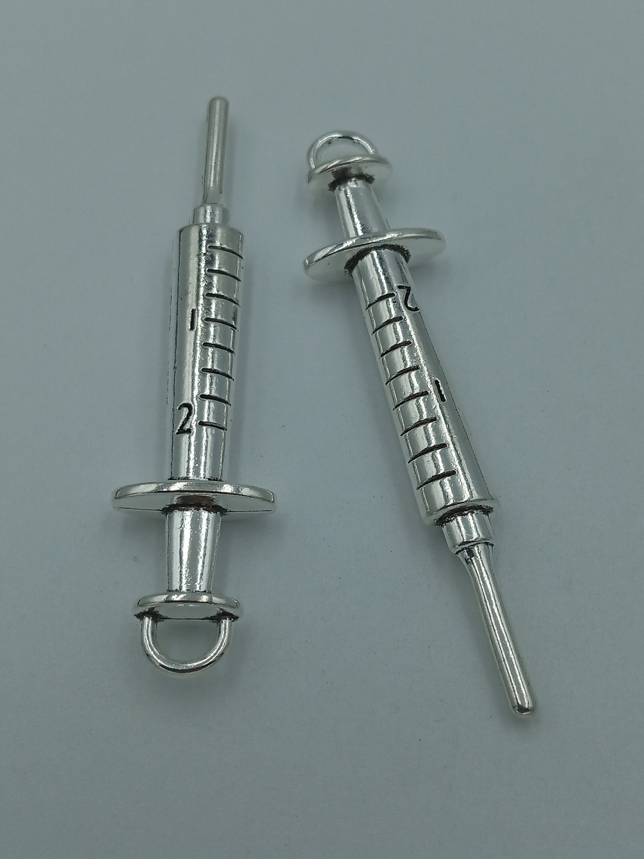 5PCS Syringe Charms Pendant62x6mm Antique Silver DIY - Etsy