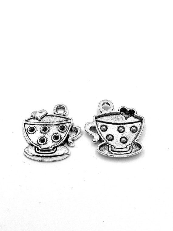 20pcs Coffee Cup Charms Pendant25x22mm Antique Silver | Etsy