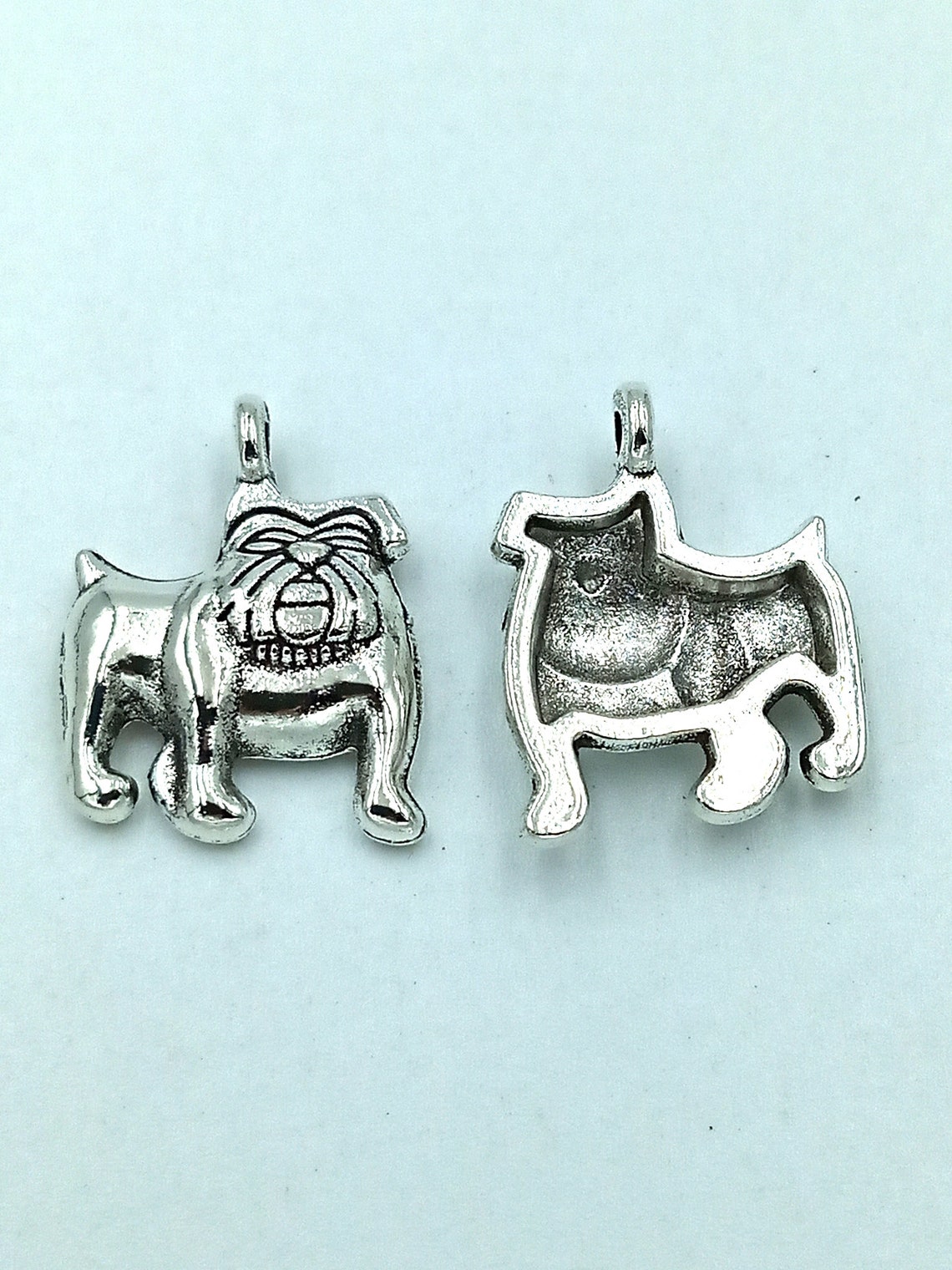 30pcs Pug dog charms pendant 17x13mm antique silver jewelry | Etsy