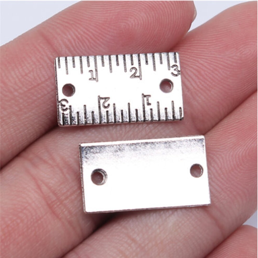 20pcs Tool Series Ruler Connector Charms Pendant 11x21mm Antique Silver ...