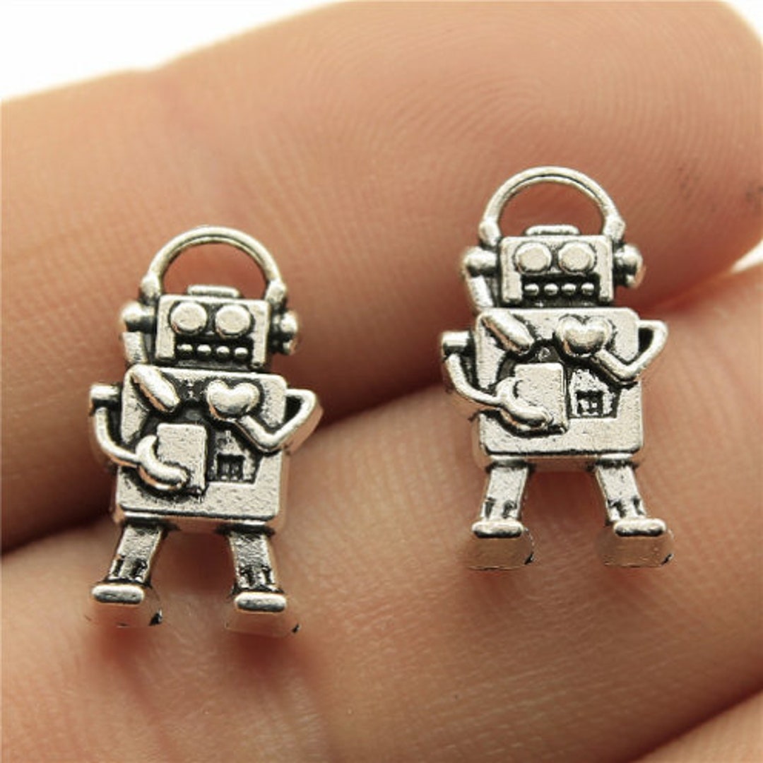 20pcs Robot Charms Pendant---17x9mm Antique Silver/antique Bronze DIY ...