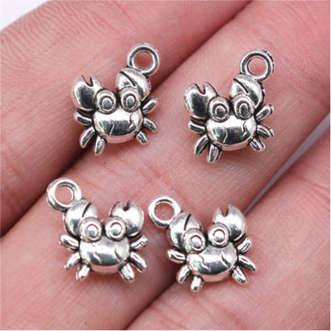 20pcs Crabs Charms Pendant---12x11mm Antique Silver DIY Jewelry ...