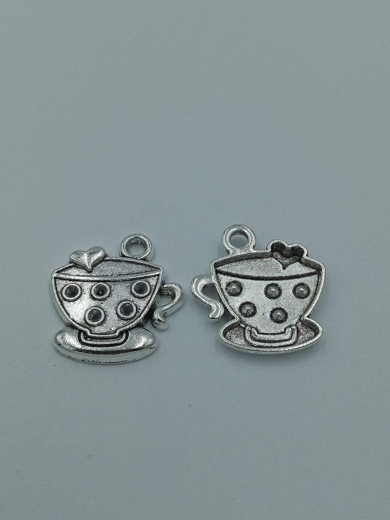 20pcs Coffee Cup Charms Pendant25x22mm Antique Silver | Etsy