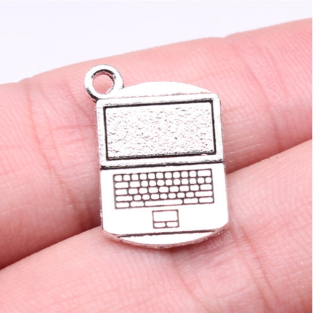 10pcs Laptop Charms Pendant---21x13mm Antique Silver DIY Jewelry ...