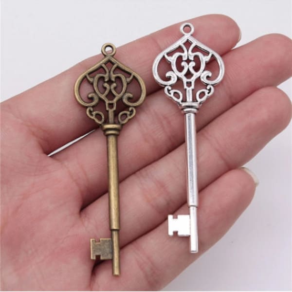 Antique Key Charm - Etsy
