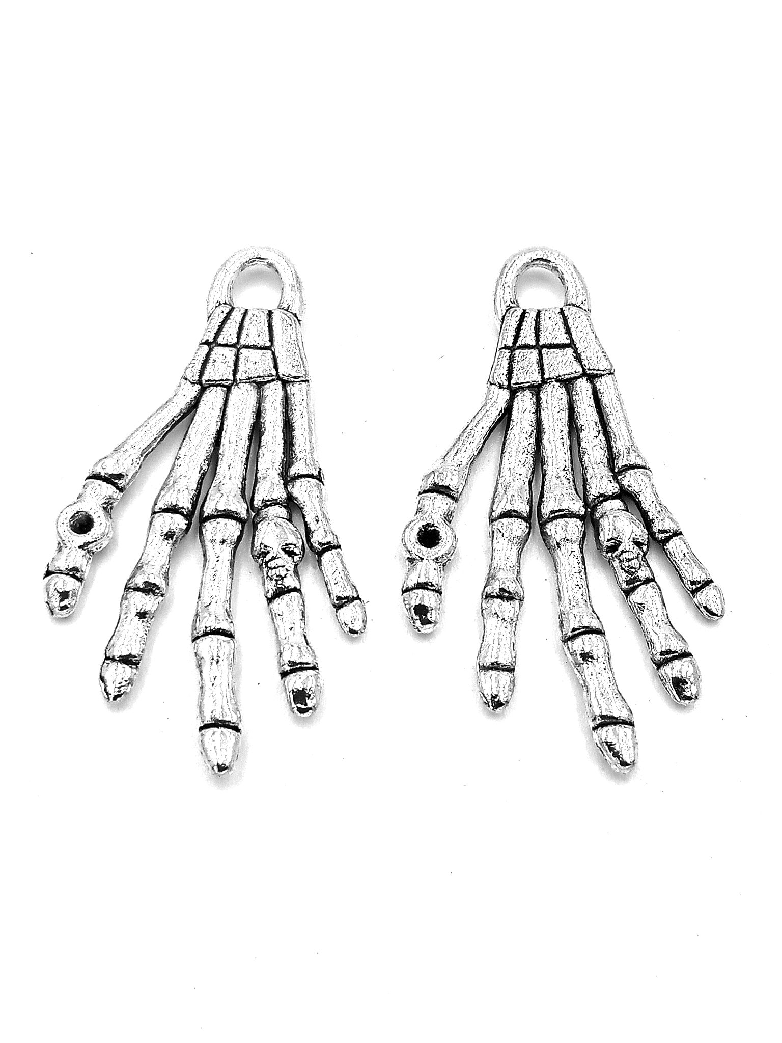 10pcs Skull Skeleton Hand Charms Pendant 20x35mm Antique - Etsy
