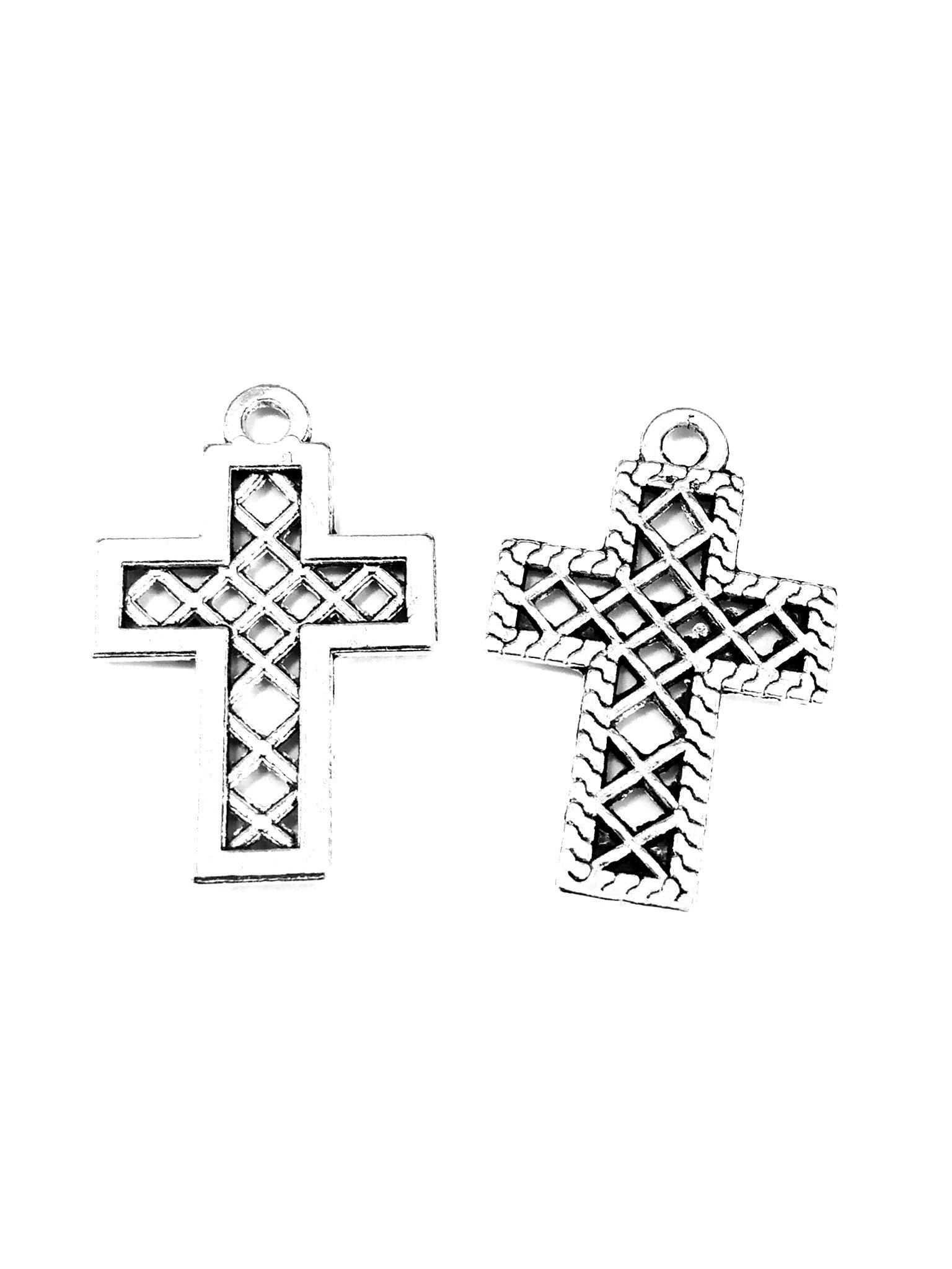 30pcs Cross Charms Pendant---24x16mm Antique Silver DIY Jewelry ...