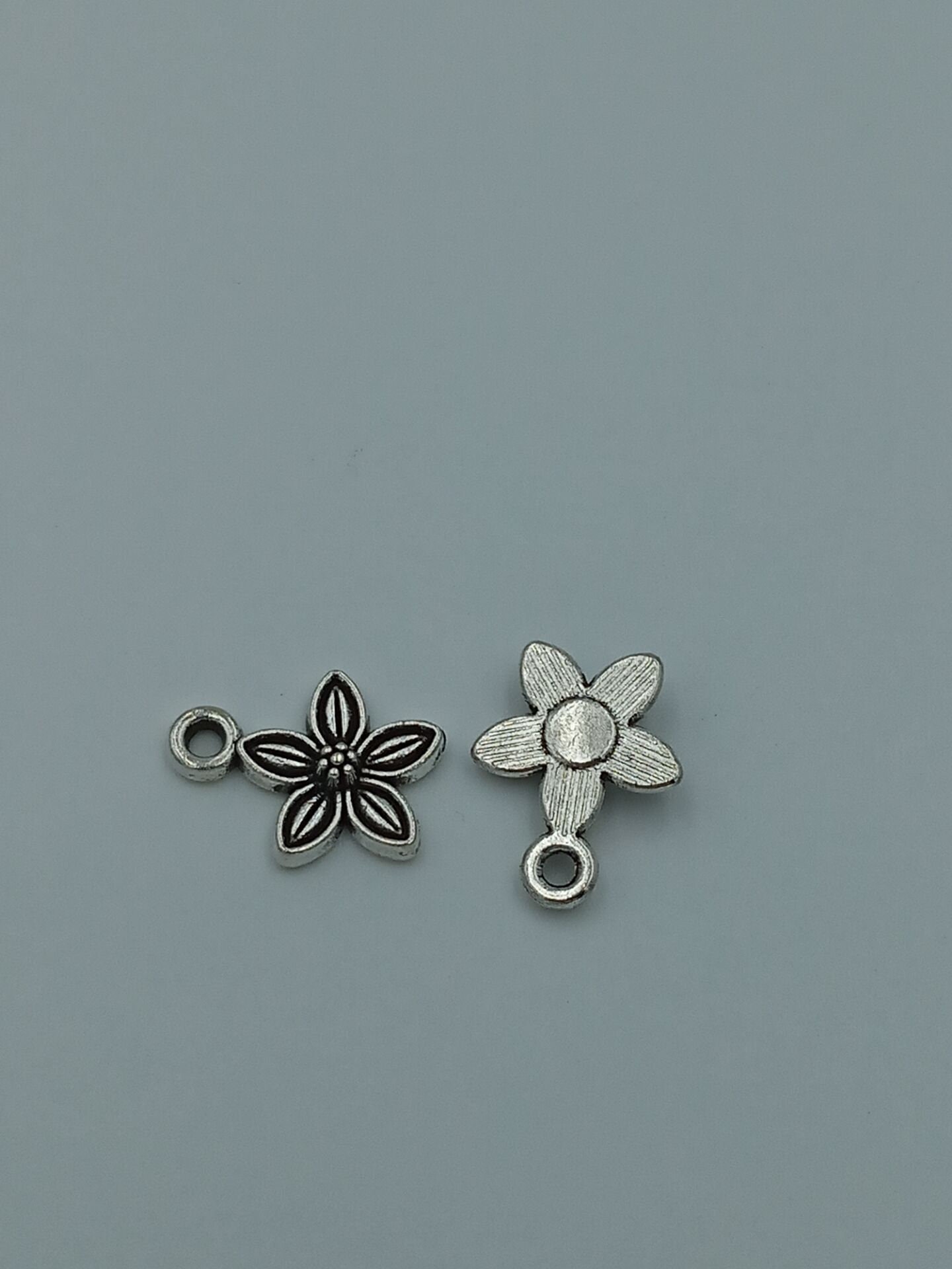 50pcs Mini Flower Charms Pendant---11x11mm Antique Silver/antique ...