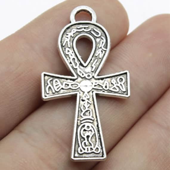 10pcs Egyptian Ankh Life Symbol Cross Charms Pendant 38x21mm | Etsy