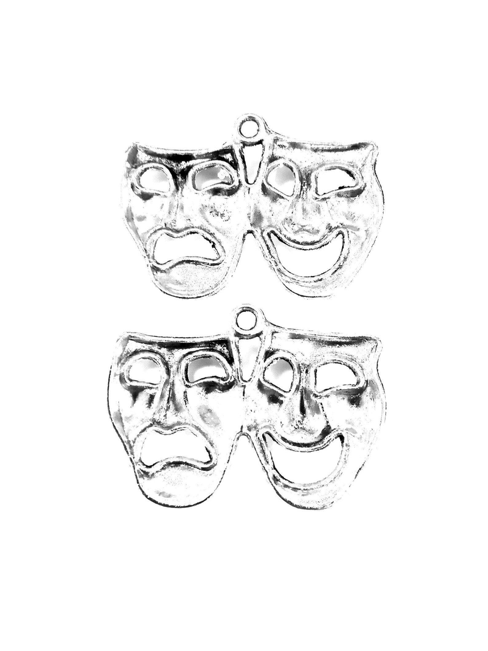 10pcs Laughing and Crying Masks Charms Pendant31x23mm - Etsy
