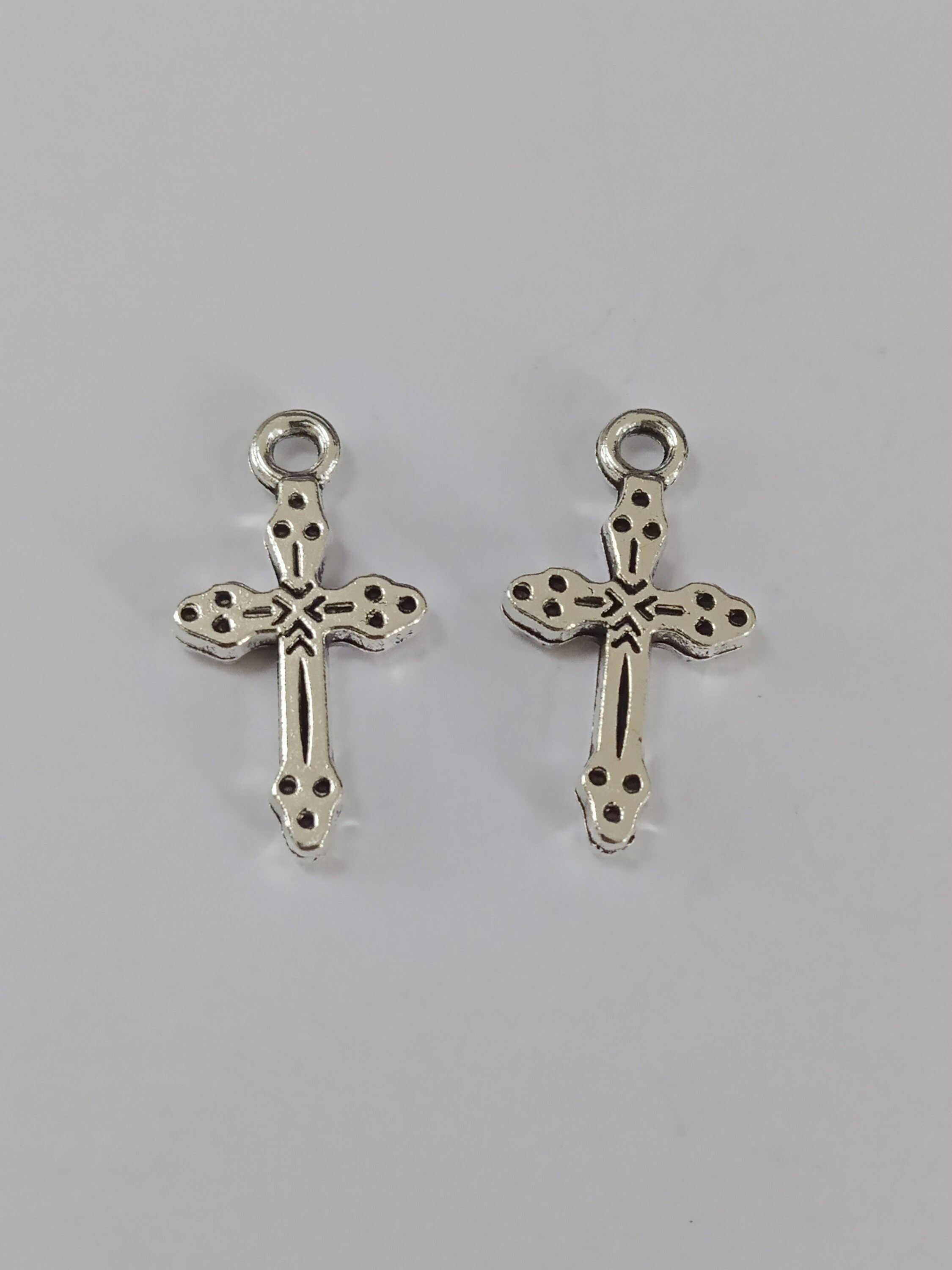 50pcs Cross charms pendant15x7mm Antique silver DIY jewelry | Etsy