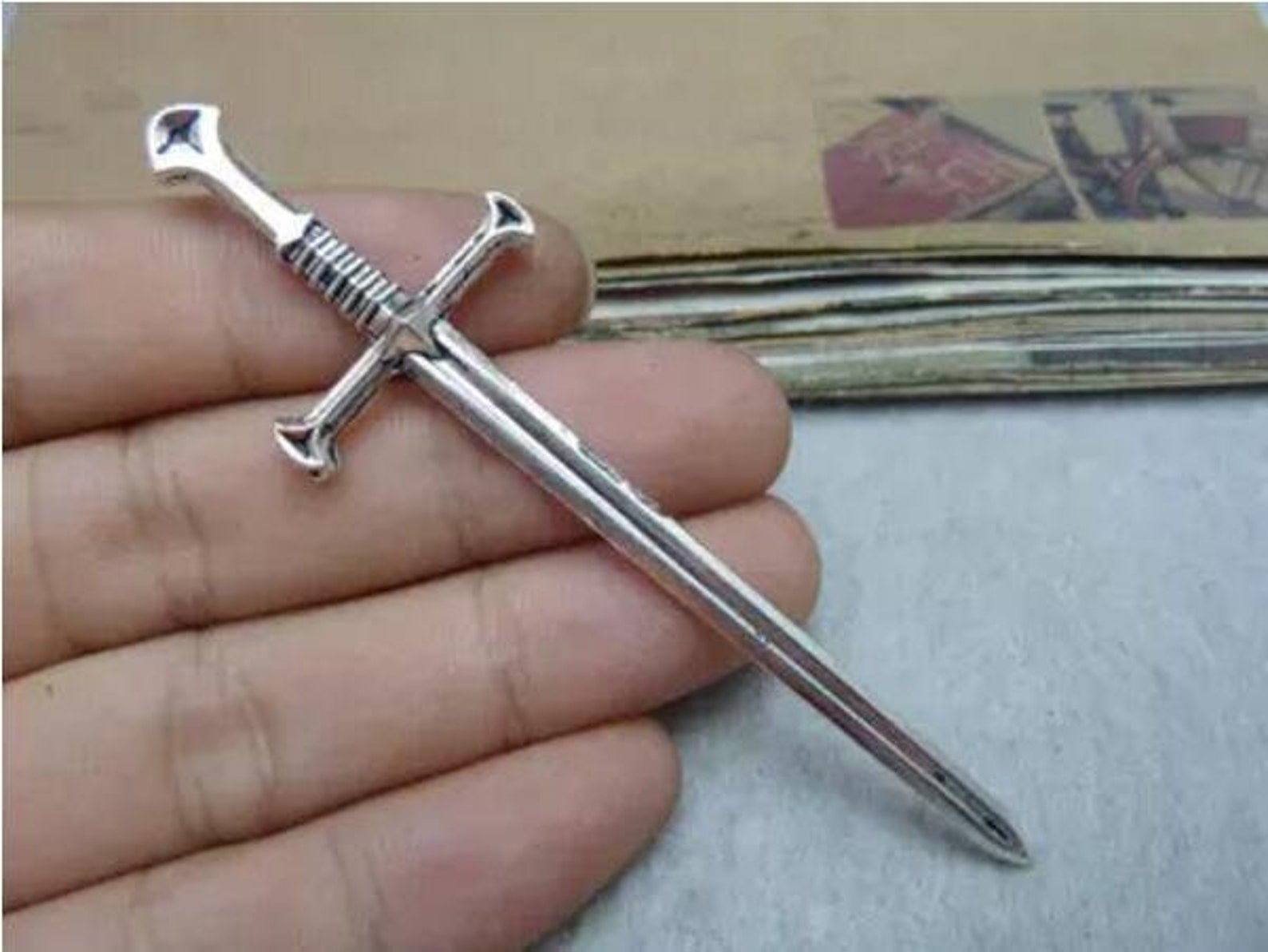 10pcs Sword Charms 25x88mm Antique Silver/bronze DIY Jewelry - Etsy