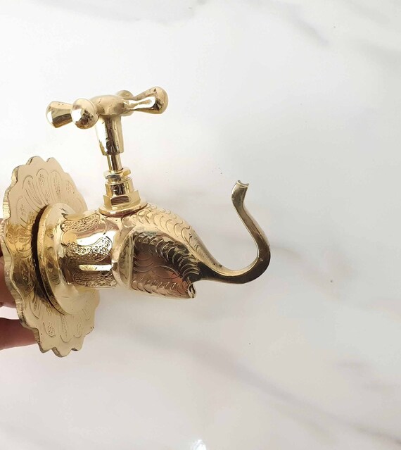 Brass Elephant Head Faucet Handcrafted Faucet Brass Kitchen | Etsy