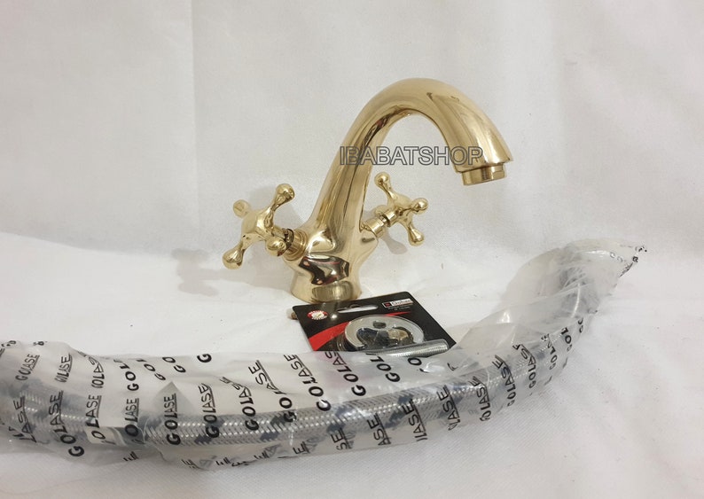 Brass Bathroom - Kitchen Lion Head Design Spigot Faucet With Two ...