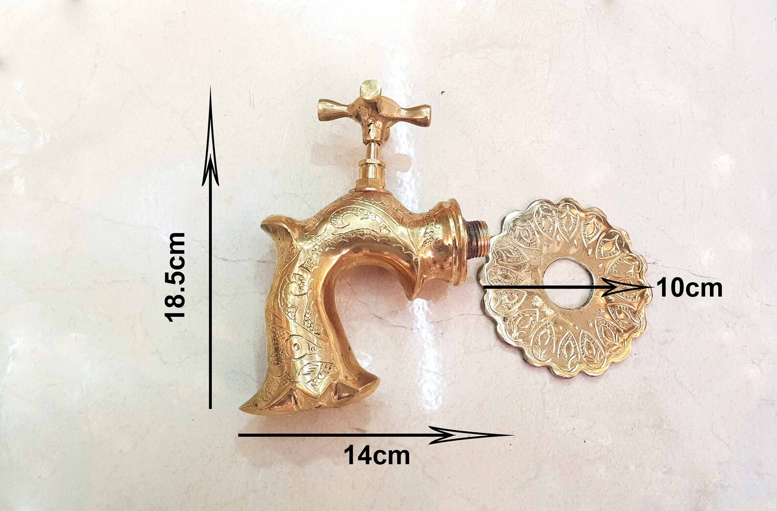 Moroccan Bathroom Faucet , Brass Vanity Sink Faucet, Wall Mount Faucet ...
