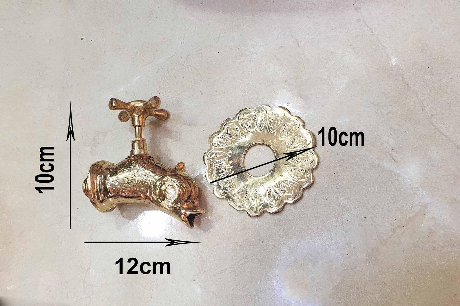 Moroccan Brass Bathroom Head Fish Faucet, Wall Mount Fish Faucet for ...