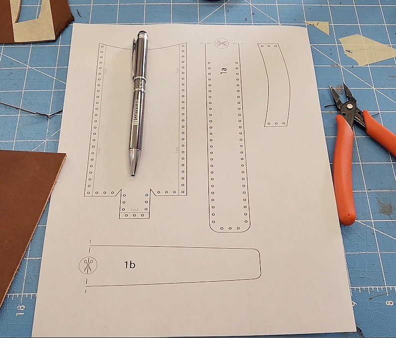 Leather Pen Case Pattern - DIY Leather Pattern - PDF Download - Leather ...