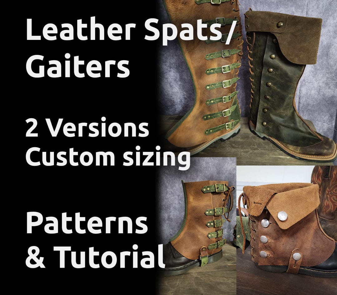 Leather Spats or Gaiters - Short and Tall Spats - 2 Versions and Custom ...
