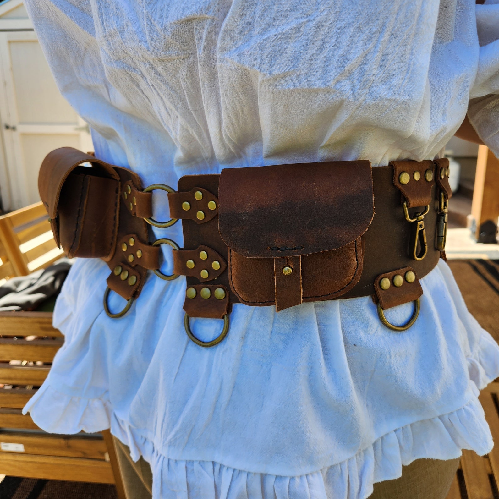 Steampunk Belt PDF Pattern Tutorial - DIY Leather Utility Belt ...