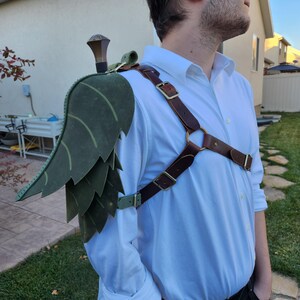 Leather Pauldrons Shoulder Armor 2 Pack Templar Knight and Fairy Armor ...