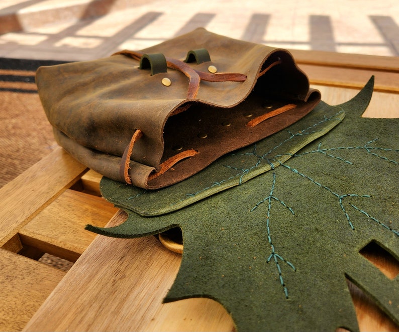 The Original Maple Leaf Belt Bag Pattern Tutorial - Elven Hip Bag - DIY ...