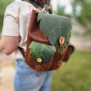 Woodland Elf Backpack | DIY PDF Pattern & Tutorial - Leather Backpack ...