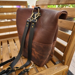 Roll Top Backpack Pattern - DIY Roll-top Leather Bag Pattern - PDF ...