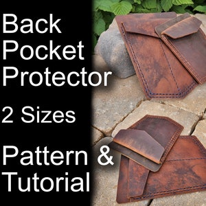 Back Pocket Protector - Two Sizes - DIY Leather Pattern - PDF Download ...
