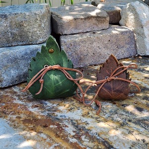 Fairy Leaf Trinket Bags – 2 Sizes DIY Leather PDF | Elf, Druid, or Fae ...