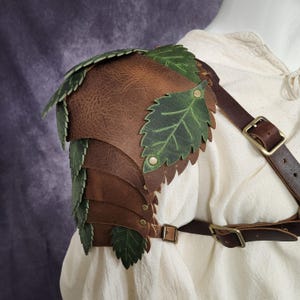 Elven Leaf Leather Pauldrons Shoulder Armor - 3 Versions DIY PDF ...