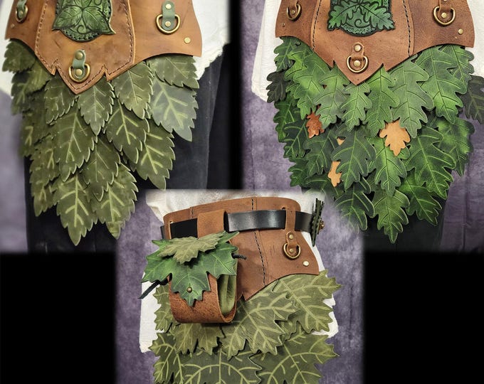 Fairy Leaf Tassets - Forest Elf Thigh Armor - 3 Versions - Fae Armor - Elven Leaf Armor ...