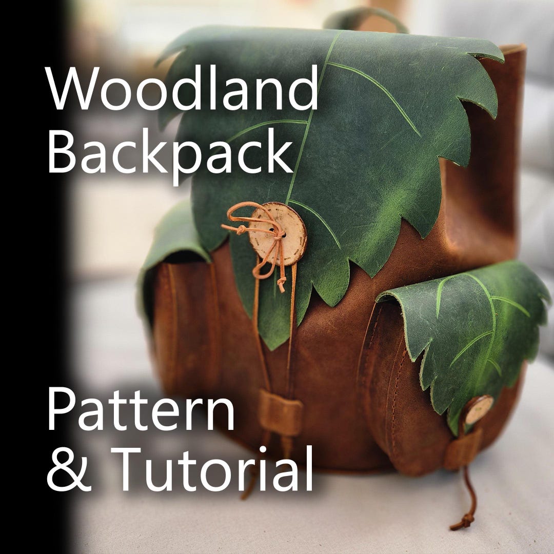 Woodland Elf Backpack | DIY PDF Pattern & Tutorial - Leather Backpack ...